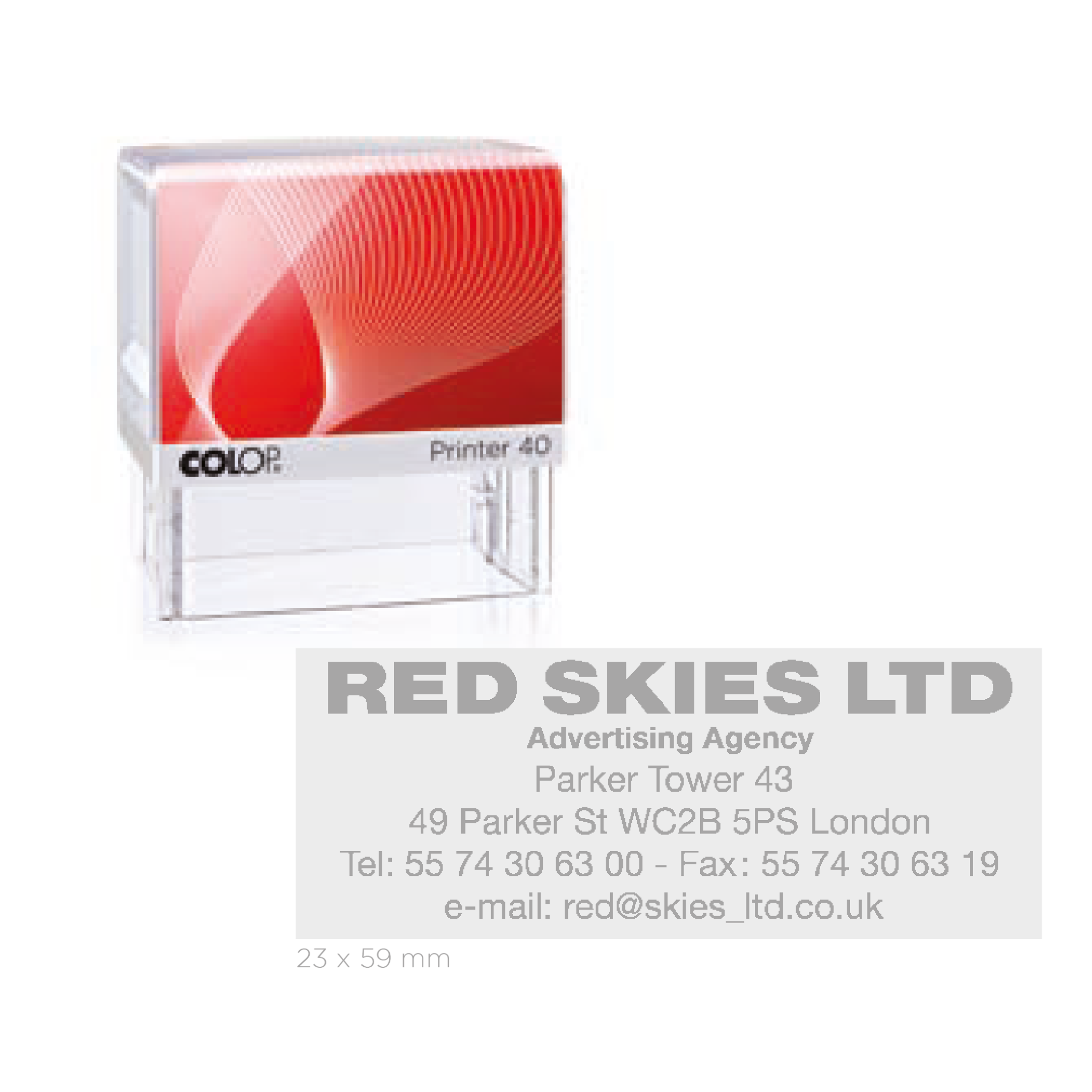 Colop Rubber Stamps - P40 - Optima