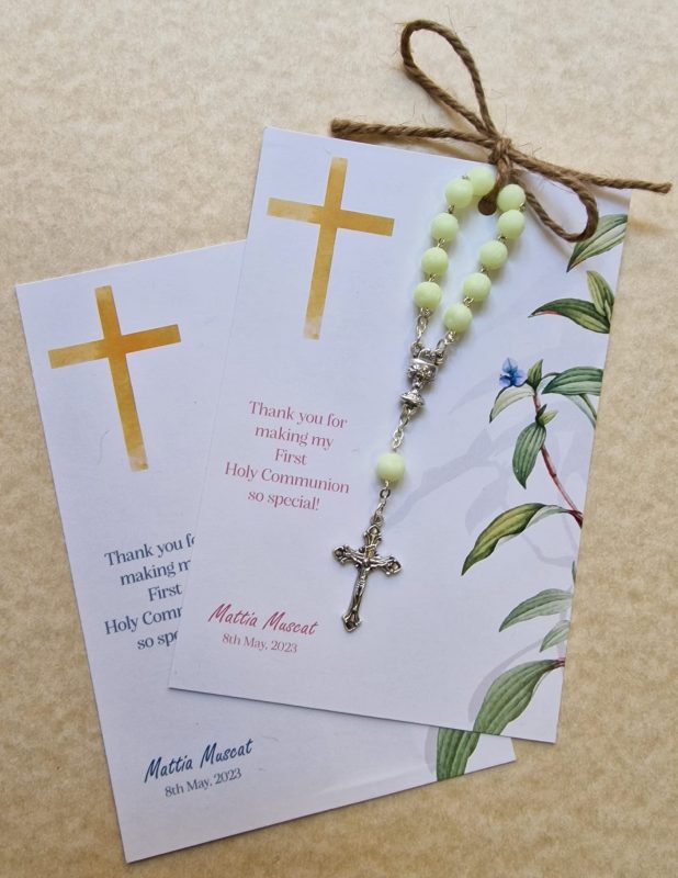 Communion/Confirmation Card & Souvenir option - Optima