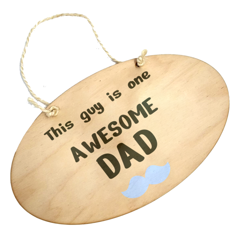 Oval Wood Hanging Sign - Optima